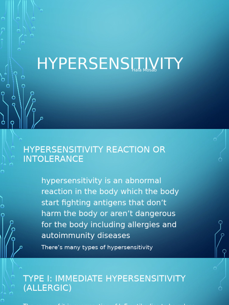 Hypersensitivity | PDF