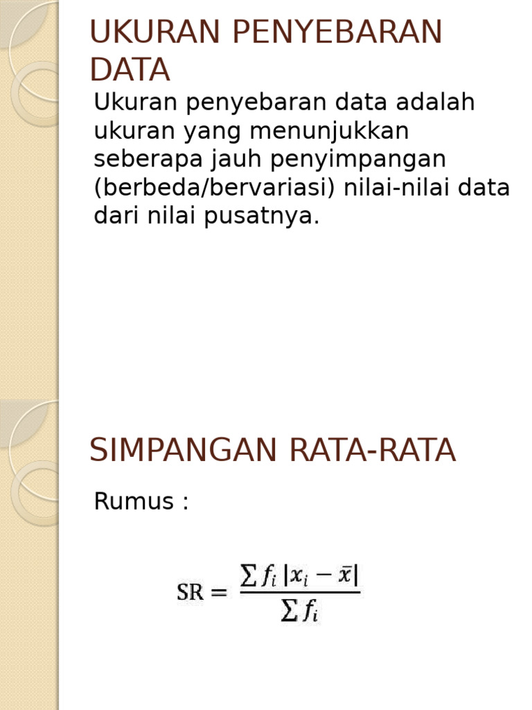 Ukuran Penyebaran Data | PDF