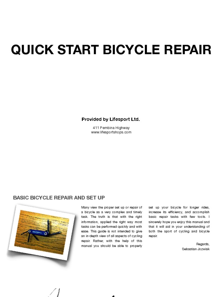 Lifesport's Free Bike Repair Guide | PDF | Road Vehicles | Vehicles