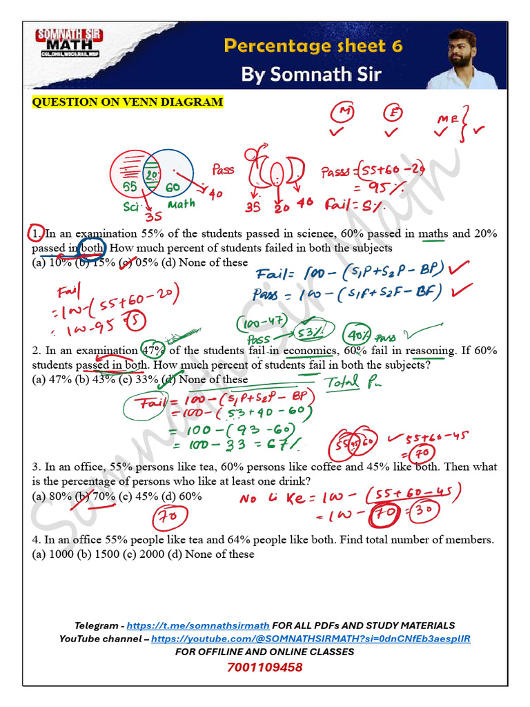 Sheet 6 Venn With Annotations | PDF