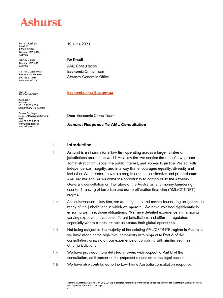 AML Consultation: Legal Sector Insights | PDF | Business | Justice
