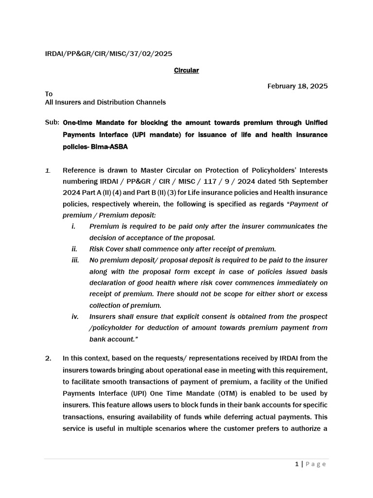 Bima Asba Circular Final | PDF | Insurance | Life Insurance