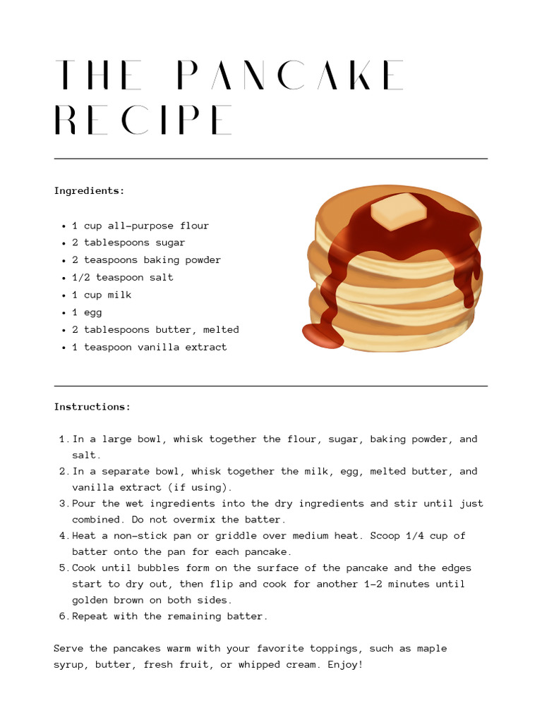 Food Recipe Magazine A4 | PDF | Pancake | Teaspoon