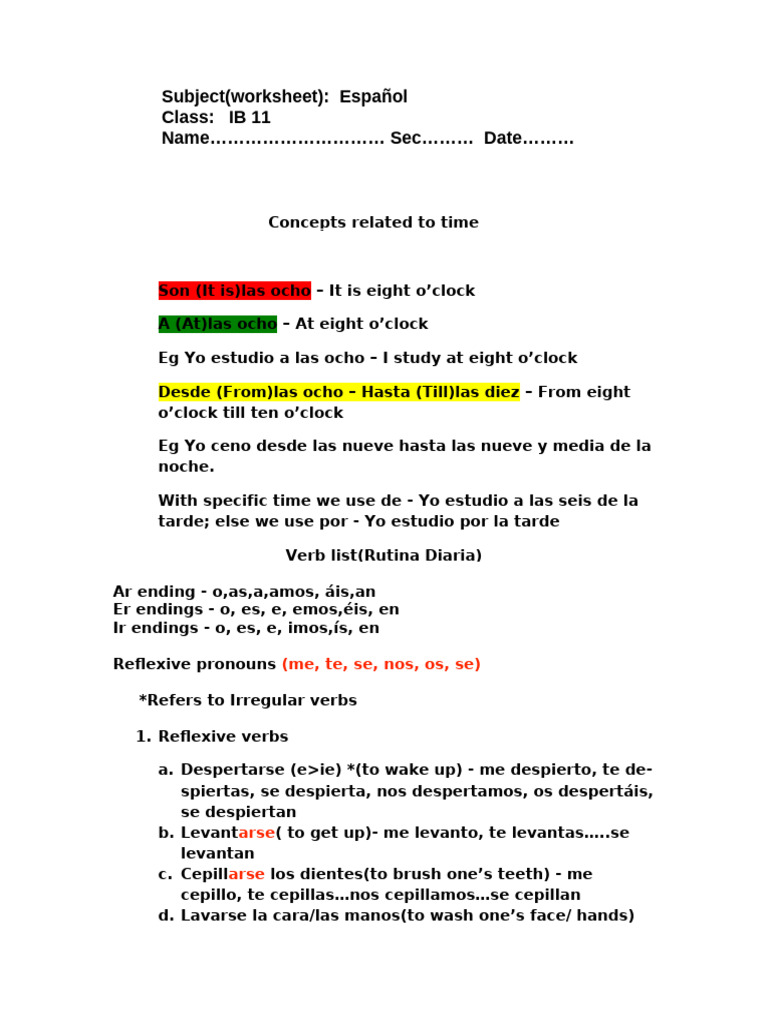 Rutina Diaria | PDF | Almuerzo | Cocina