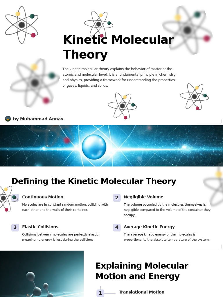 Kinetic Molecular Theory Explained | PDF | Liquids | Molecules