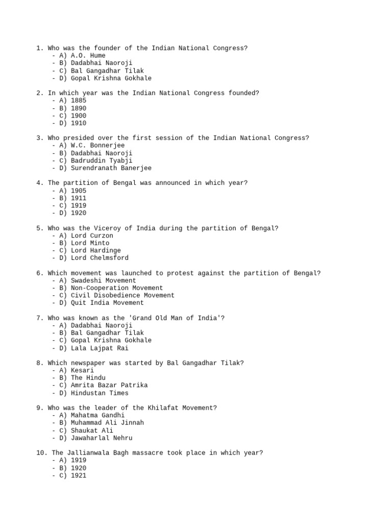 History Chapter 8 Class 8 MCQ | PDF | Jawaharlal Nehru | Indian ...