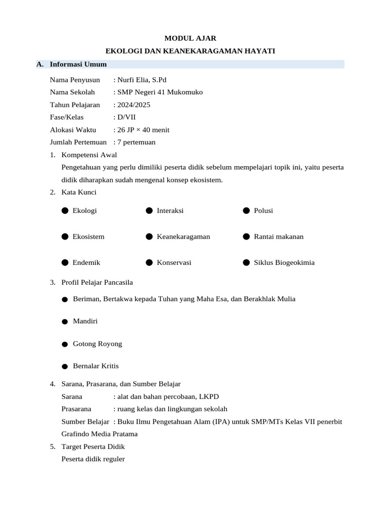 Modul Ajar Bab 6 Edit | PDF