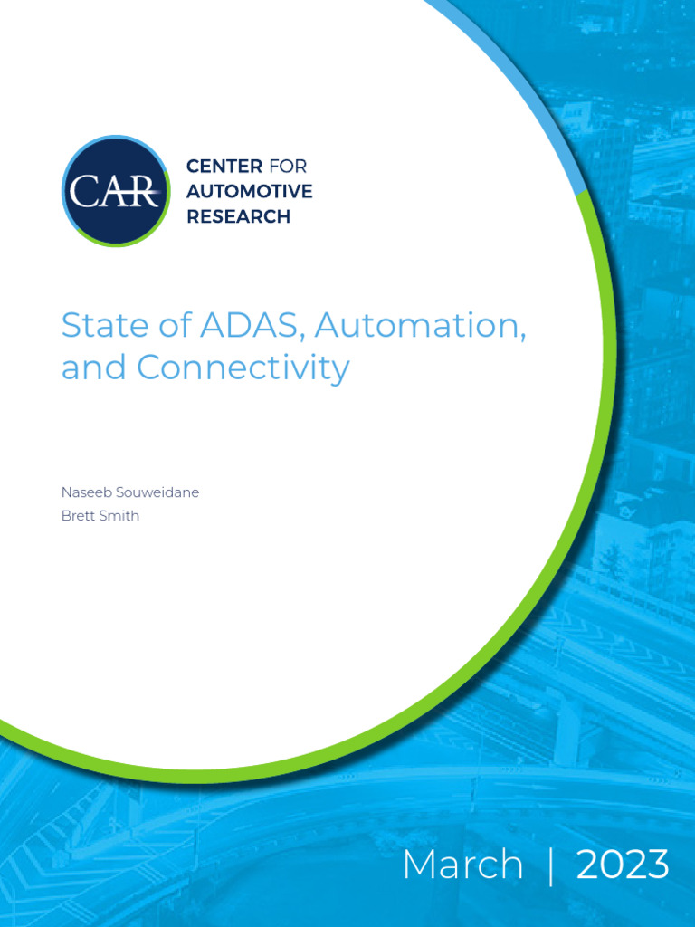State of ADAS Automation and Connectivity Report | PDF | National ...