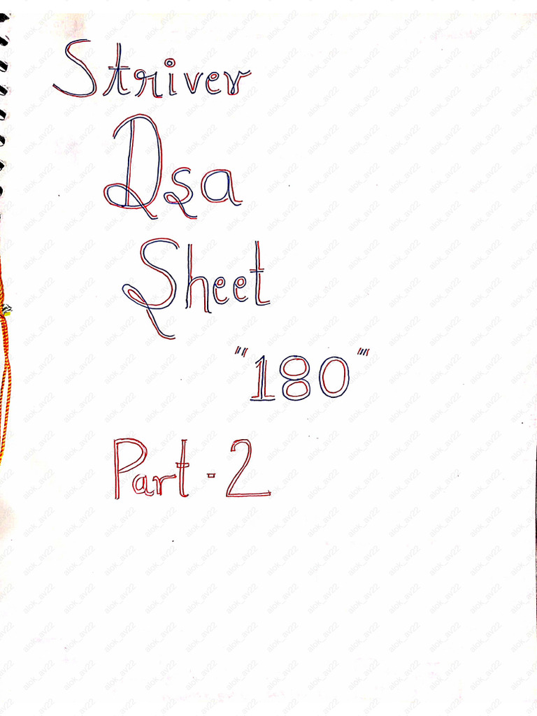 Striver SDE Sheet Part-2 | PDF
