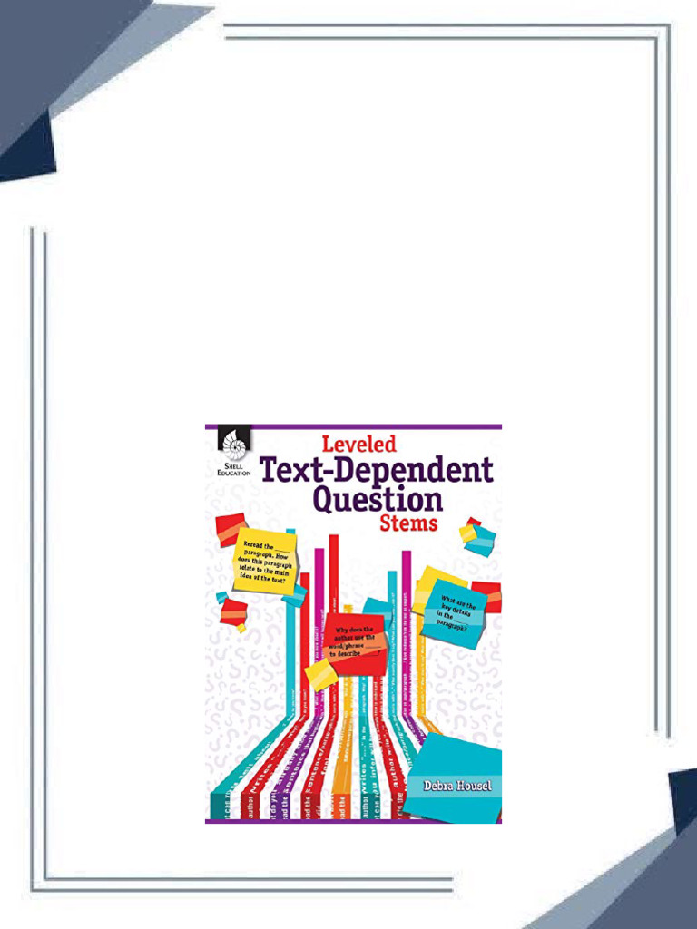 Download ebooks file Leveled Text Dependent Question Stems Classroom ...