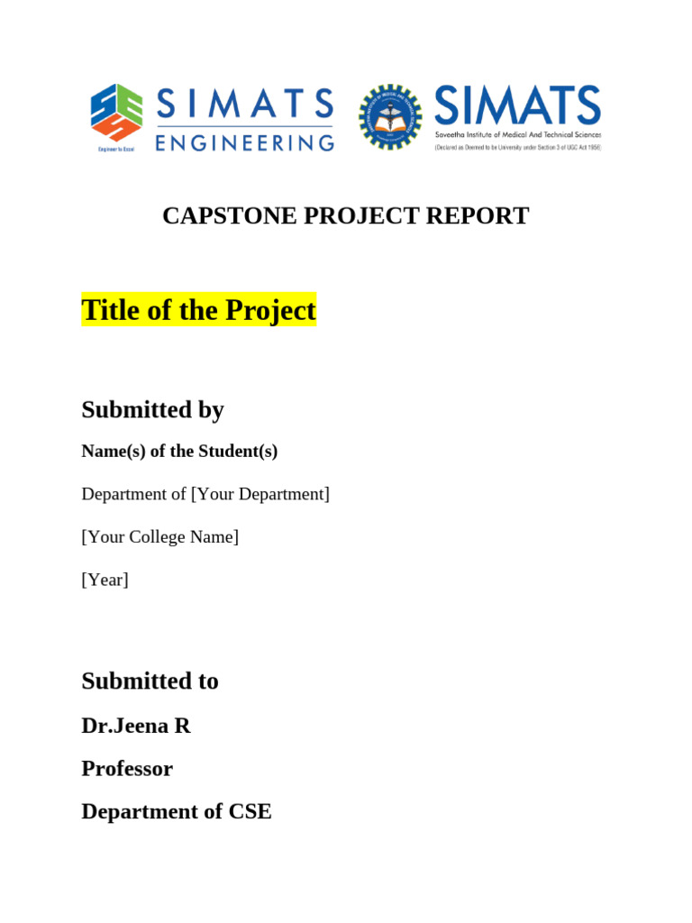 Capstone Project Report | PDF