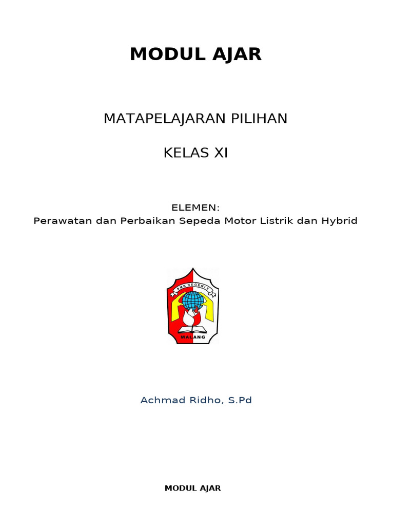 Modul Perawatan Motor Listrik Kelas XI | PDF