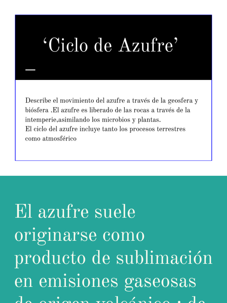 Ciclo Azufre. | PDF