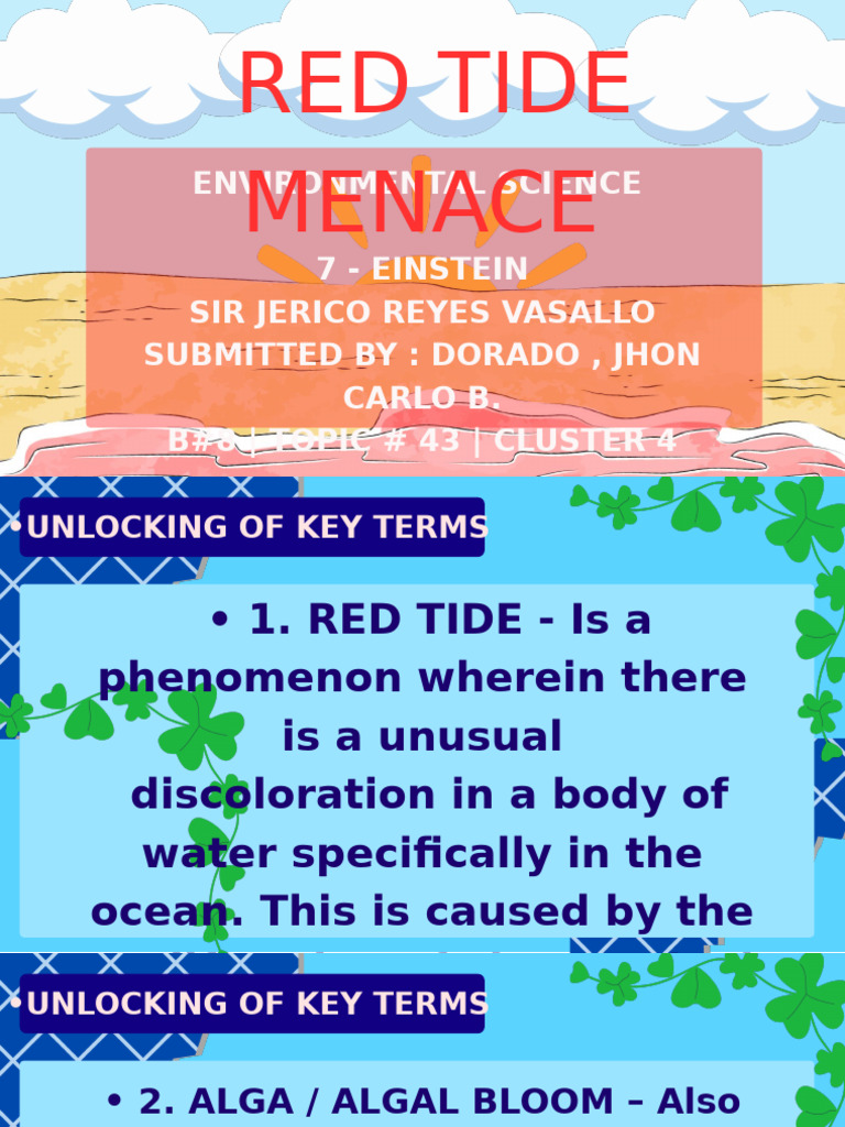 Red Tide Causes and Effects in the Philippines | PDF | Dead Zone ...