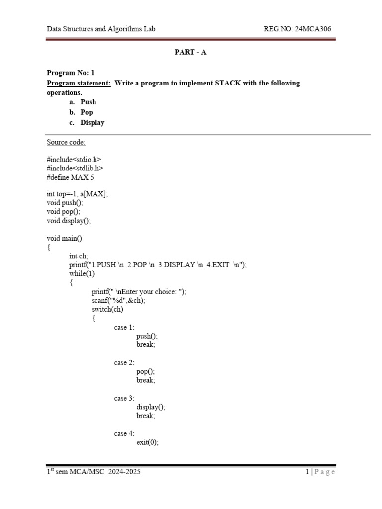 dsa code 306 | PDF | Queue (Abstract Data Type) | Algorithms And Data Structures