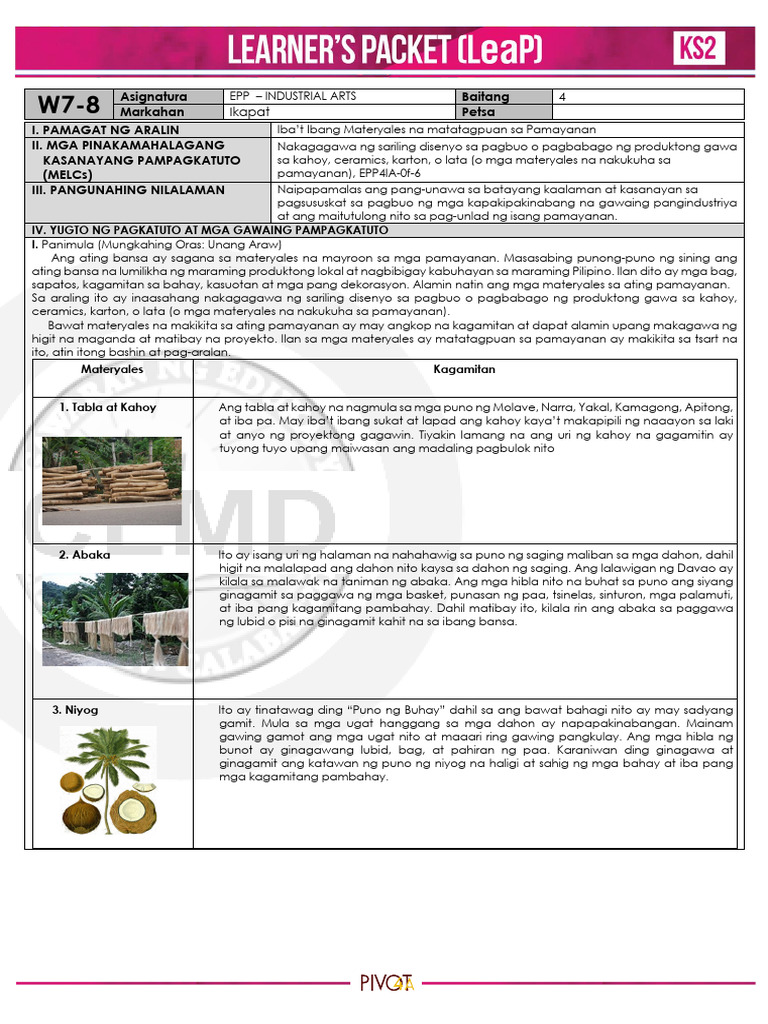 Q4 EPP IA 4 Week 7 - 8 | PDF