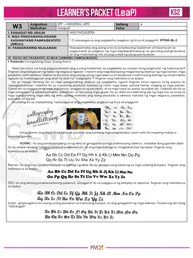 Q4 EPP IA 4 Week3 | PDF
