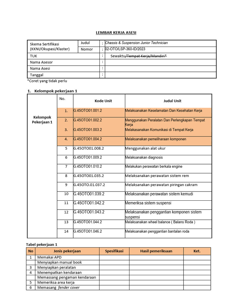 Job Sheet | PDF