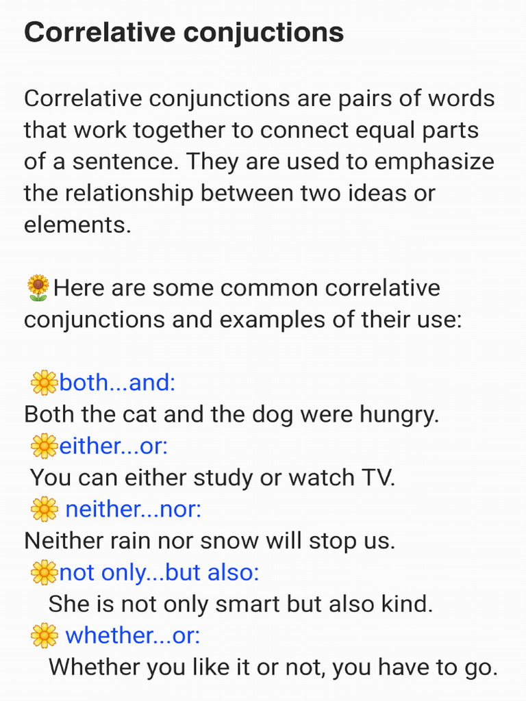 Correlative Conjuctions | PDF