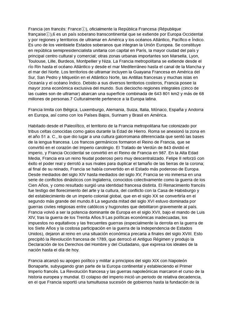 Historia y Geografía de Francia | PDF | Francia | Galia