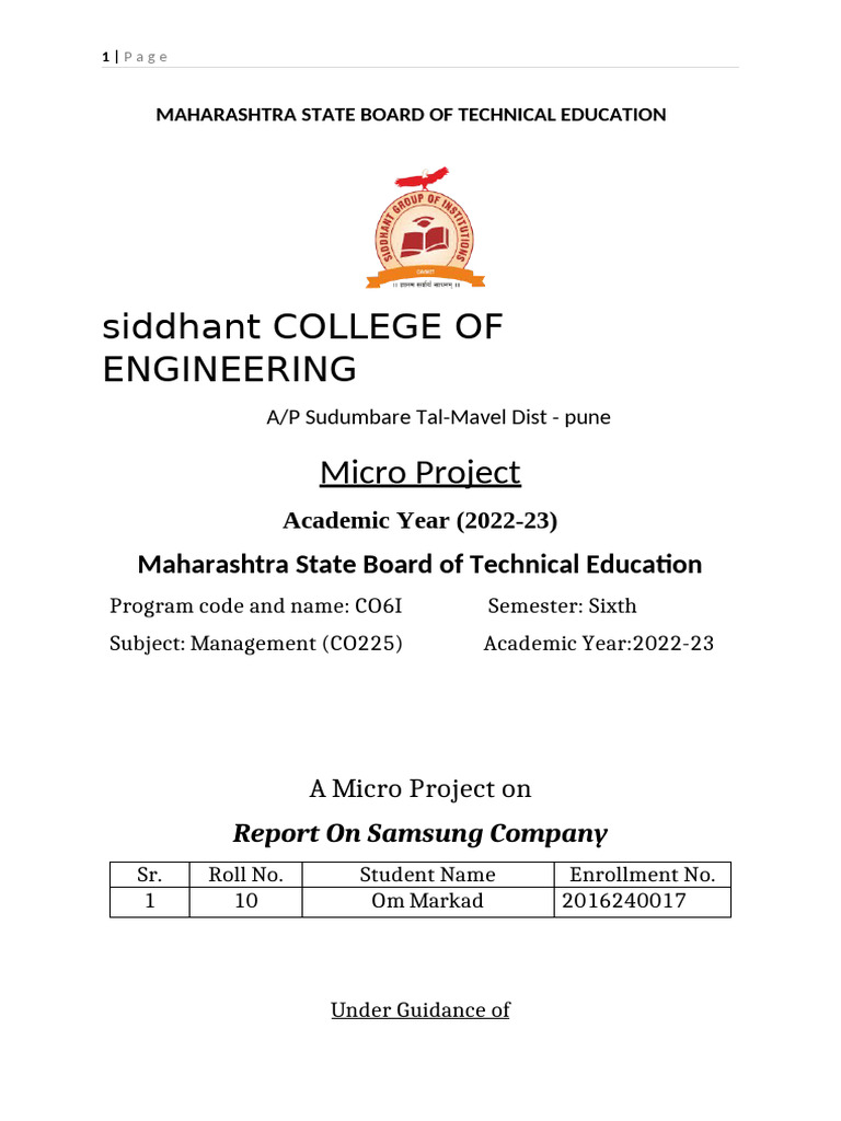 Management Microproject | PDF