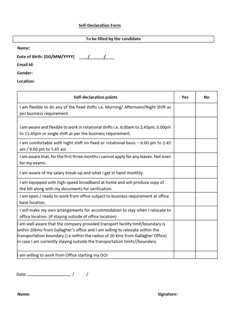 Documentation Forms Men | PDF