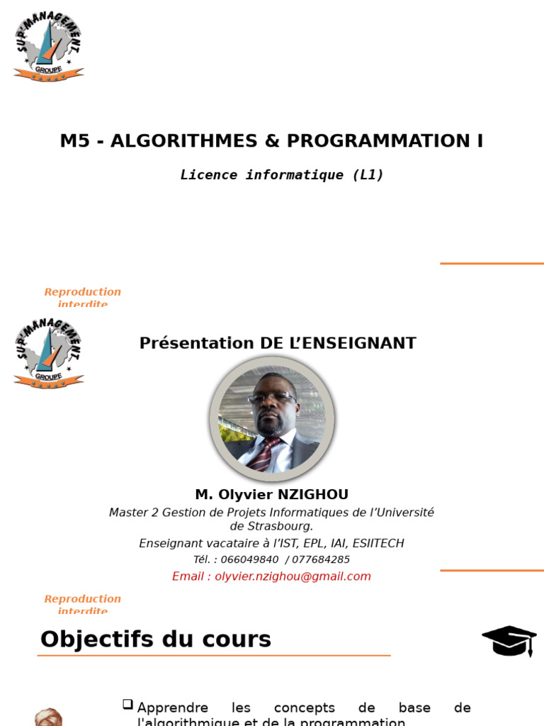 Algorithmique Et Programmation-bis3 | PDF | Programme informatique | Programmation