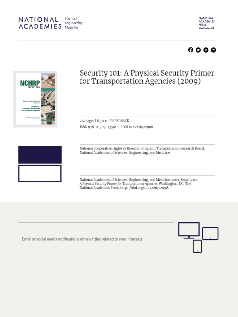 Security 101 A Physical Security Primer For Transportation Agencies ...