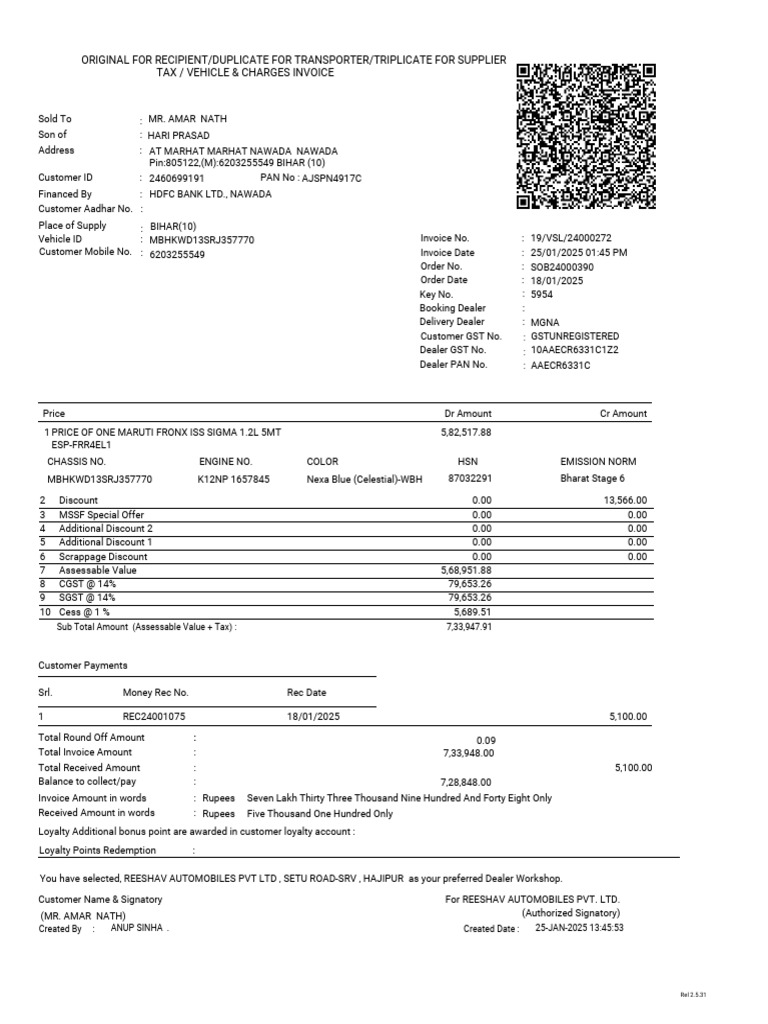 AMAR NATH INV | PDF | Government Finances | Taxes