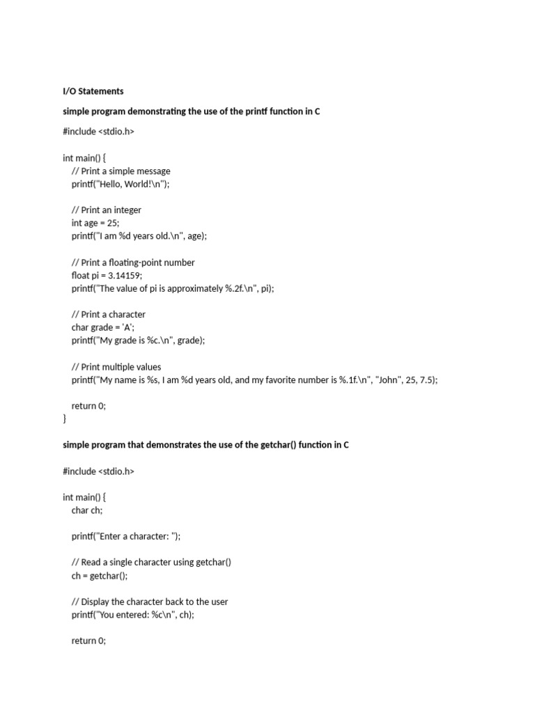 Programs Of C Pdf Integer Computer Science Computer Architecture