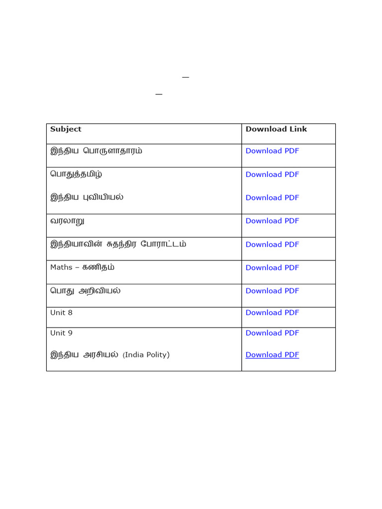 TNPSC Notes | PDF