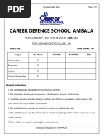 Entrance Exam Class - 9 | PDF | Solution | Test (Assessment)