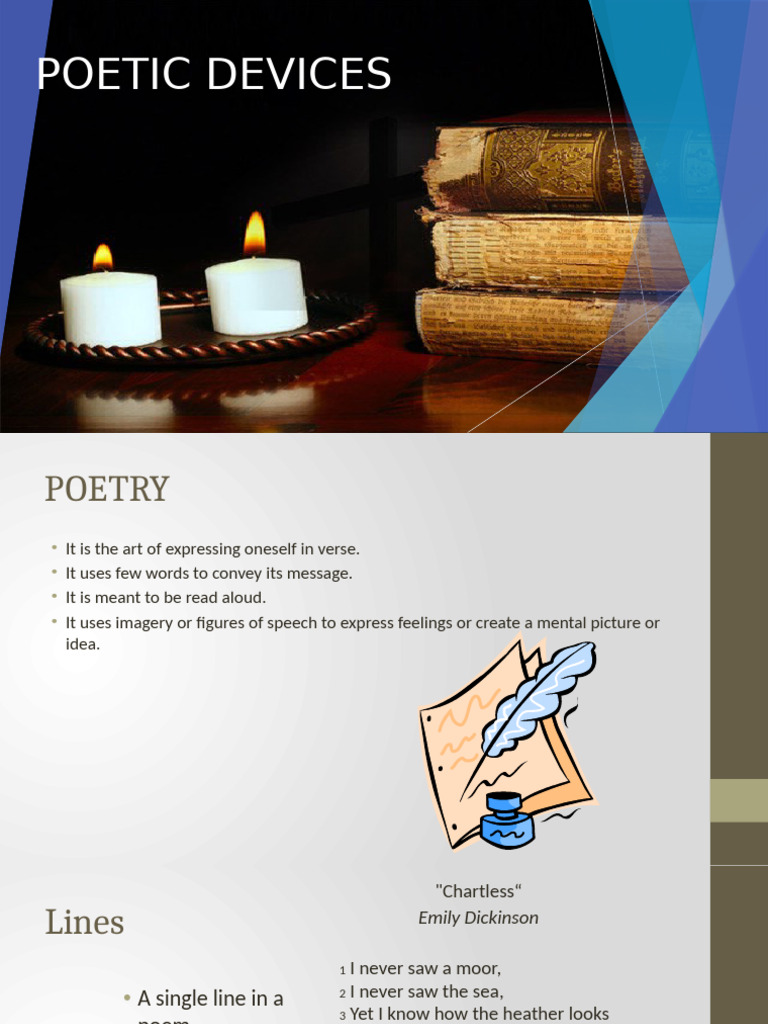 Poetic Devices Lesson | PDF | Metre (Poetry) | Poetry