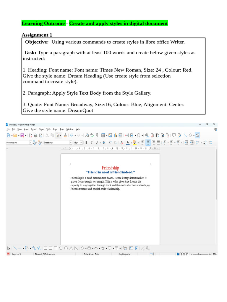 Create and Apply Styles in LibreOffice | PDF