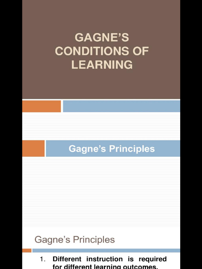 Gagne_s Conditions of Learning | PDF
