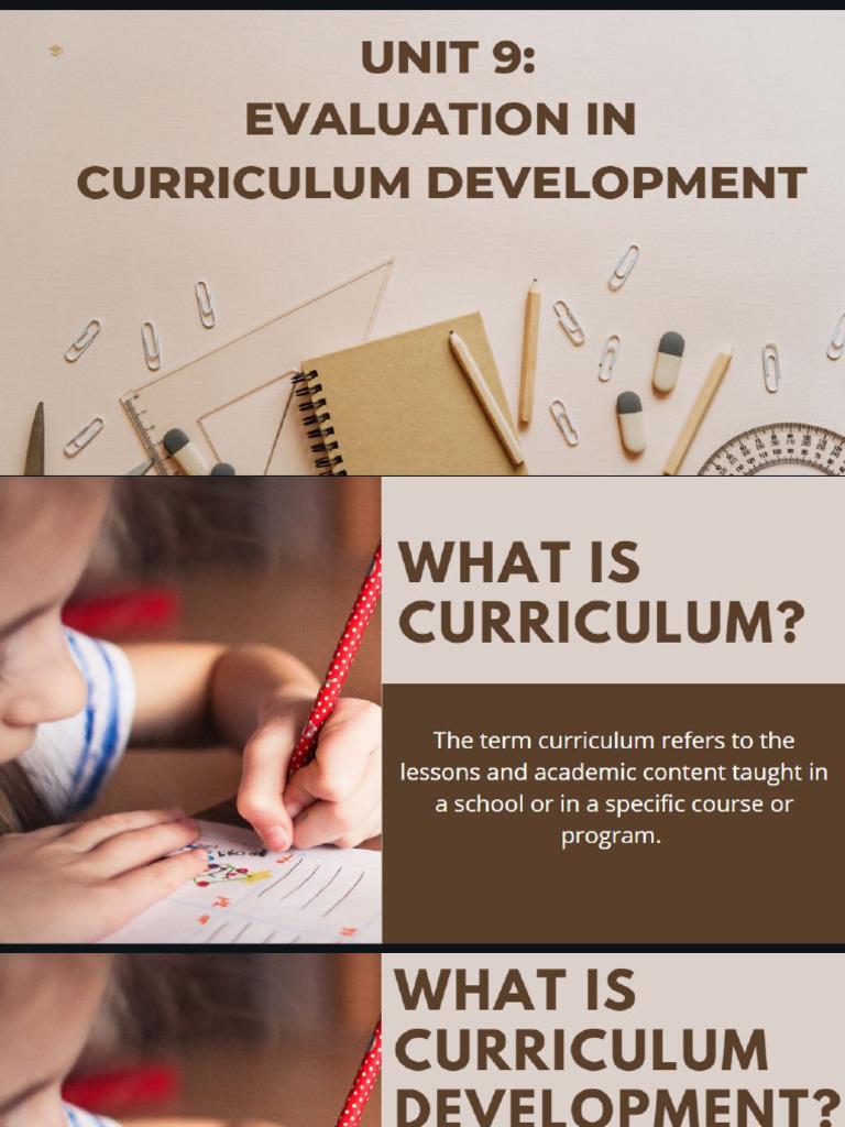 Unit 9 Evaluation in Curdev | PDF