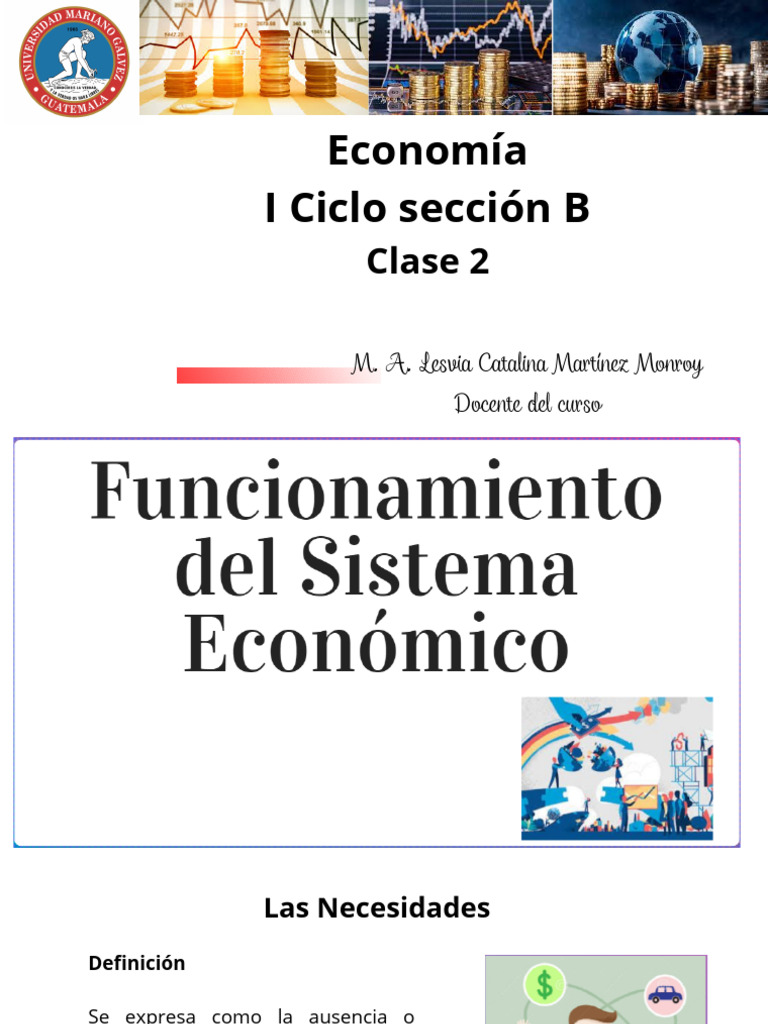 Clase 2 Funcionamiento Del Sistema Económicos | PDF | Bienes | Sistema económico