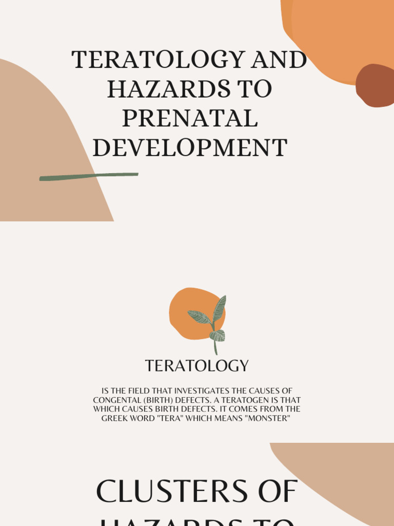 Teratology: Prenatal Development Hazards | PDF | Prenatal Development ...