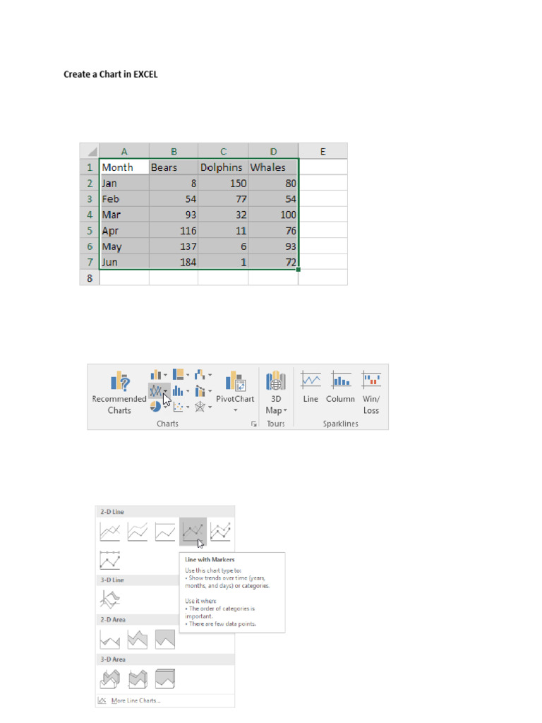 Exercise 1 Create A Chart in EXCEL | PDF