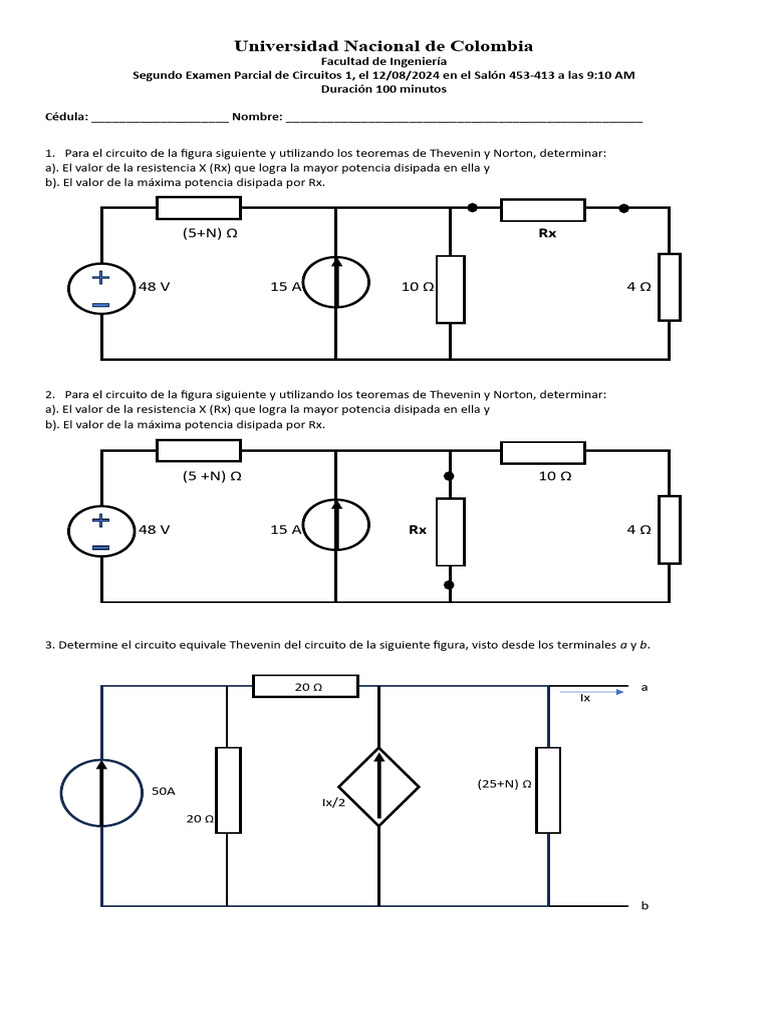 Cuarto punto parcial 2 - Circuitos 1 | PDF