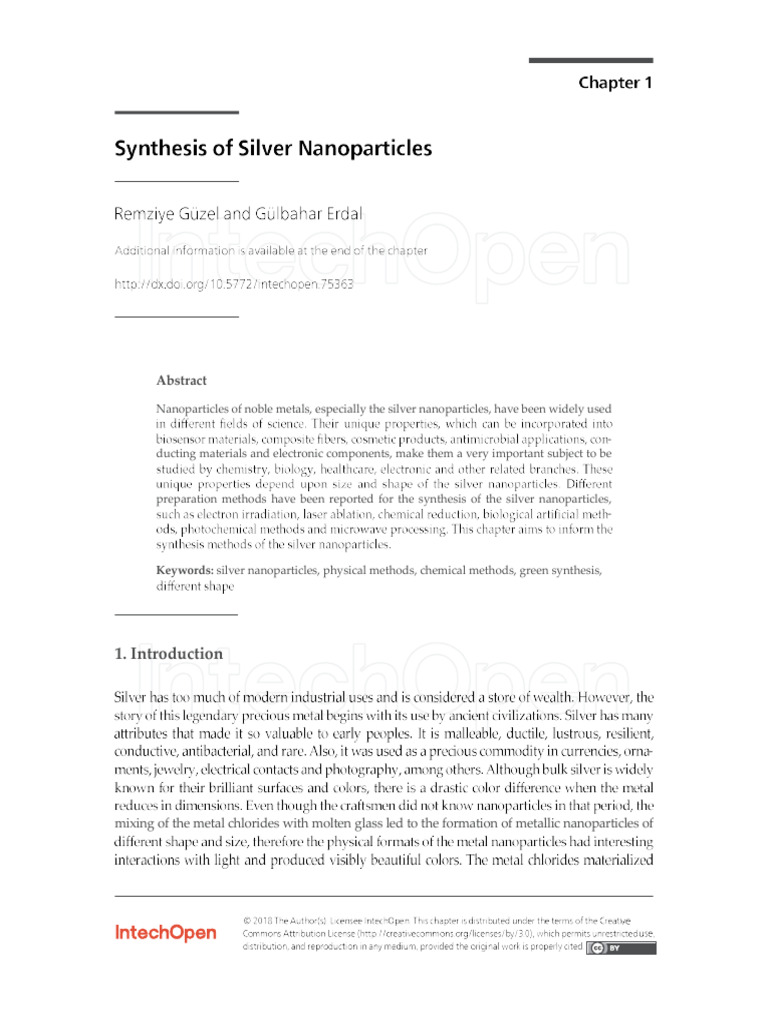 Methods - SYnthess of Silver NPs | PDF