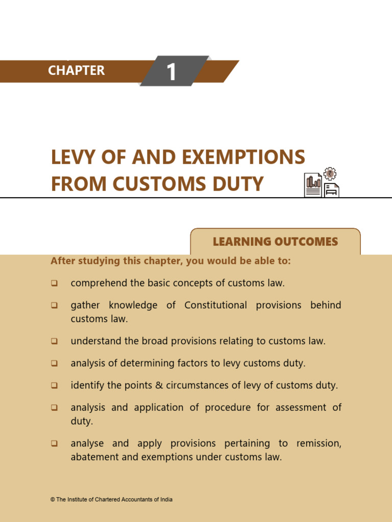 Customs Duty: Levy and Exemptions Guide | PDF | Territorial Waters | Taxes