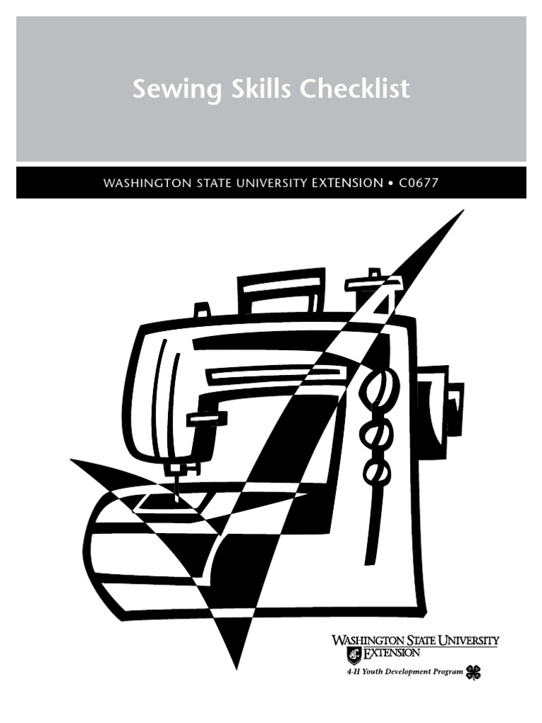 Comprehensive Sewing Skills Checklist | PDF | Sewing | Seam (Sewing)