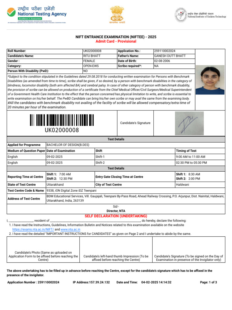 National Institute of Fashion Technology (NIFT) - India | PDF ...