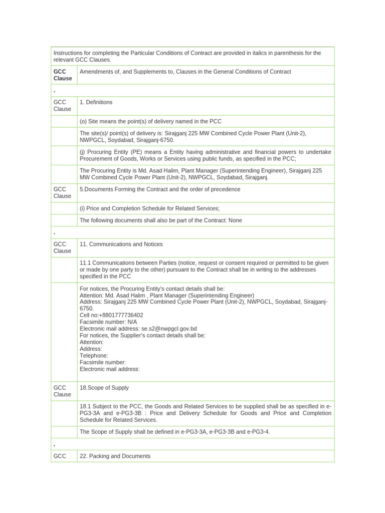 Draft PCC | PDF | Liquidated Damages | Damages