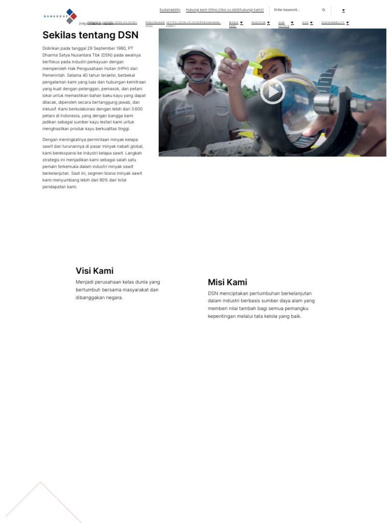 Perusahaan Kami - PT Dharma Satya Nusantara Tbk (DSNG_IJ) | PDF