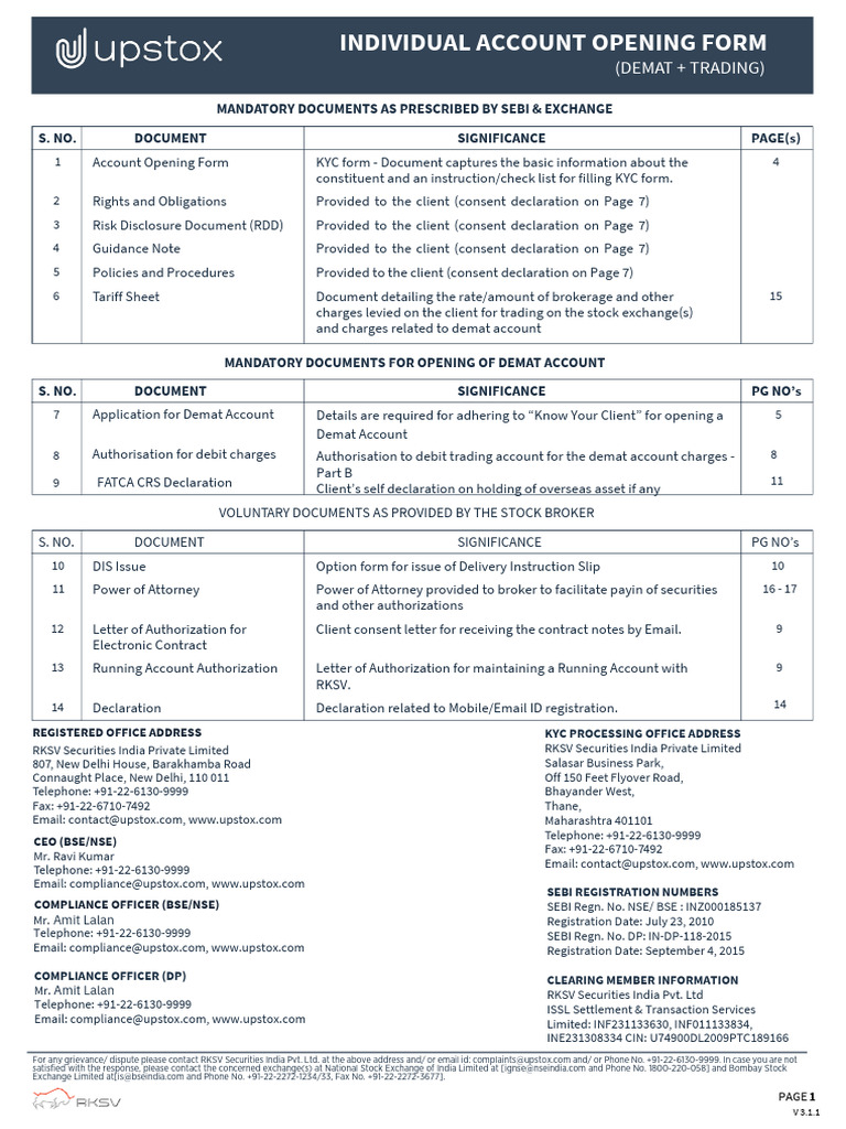60a49fc34b57466ce684b3dd All UPSTOX SIGNED | PDF | Identity Document