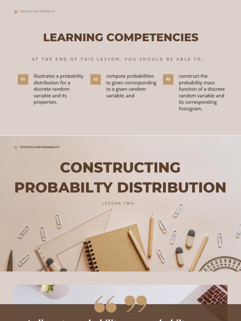 Lesson 2. Constructing Probability Distributions | PDF | Probability Theory | Probability ...