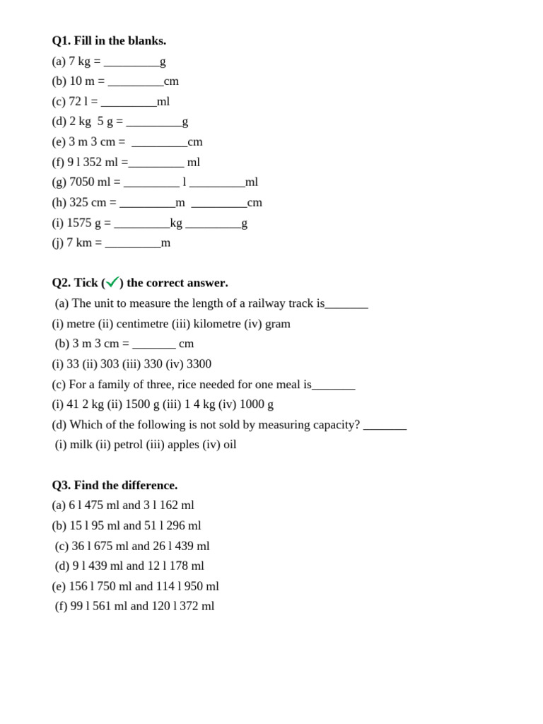 Maths Grade 4 - Measurement | PDF