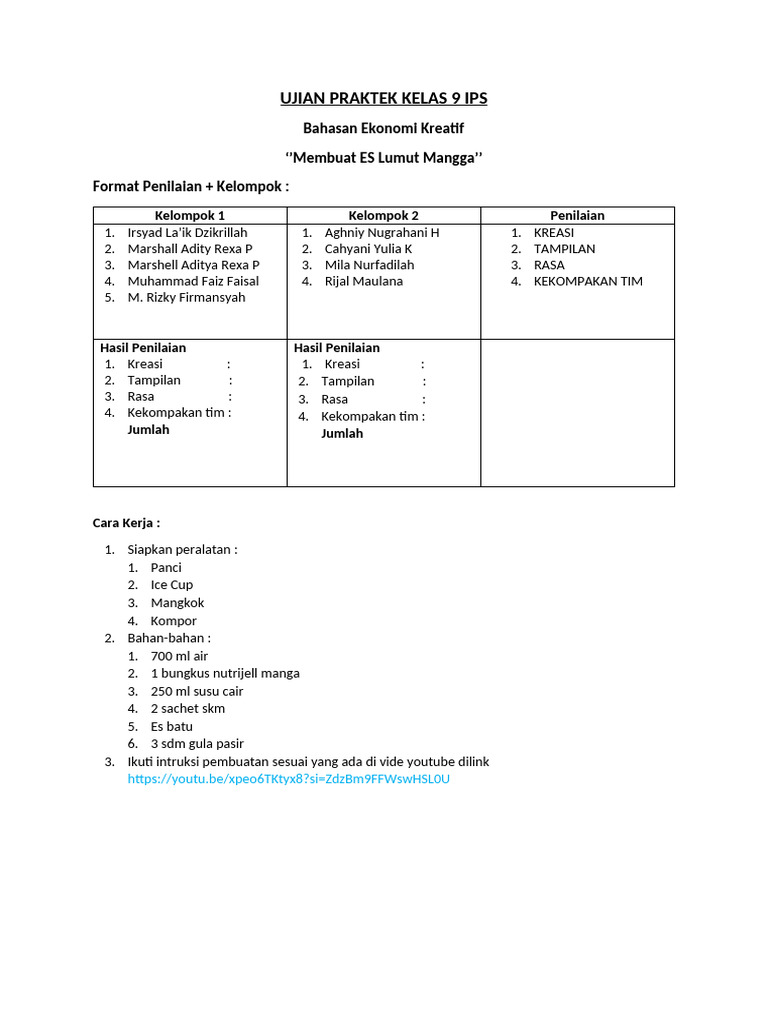 Ujian Praktek Kelas 9 Ips | PDF